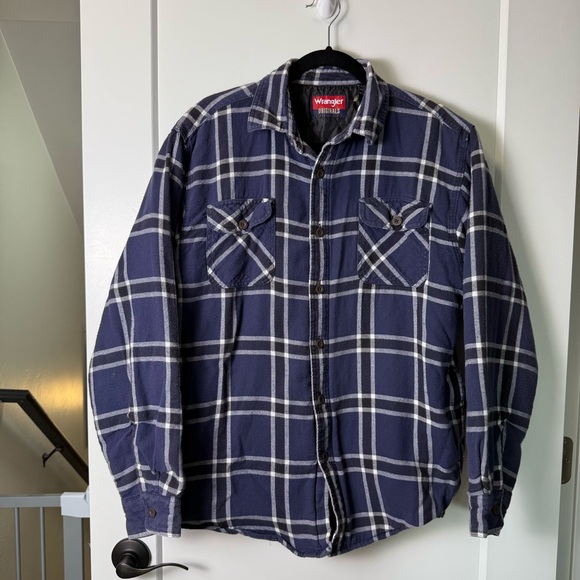 Wrangler | Jackets & Coats | Wrangler Mens Quilt Lined Flannel Plaid ...
